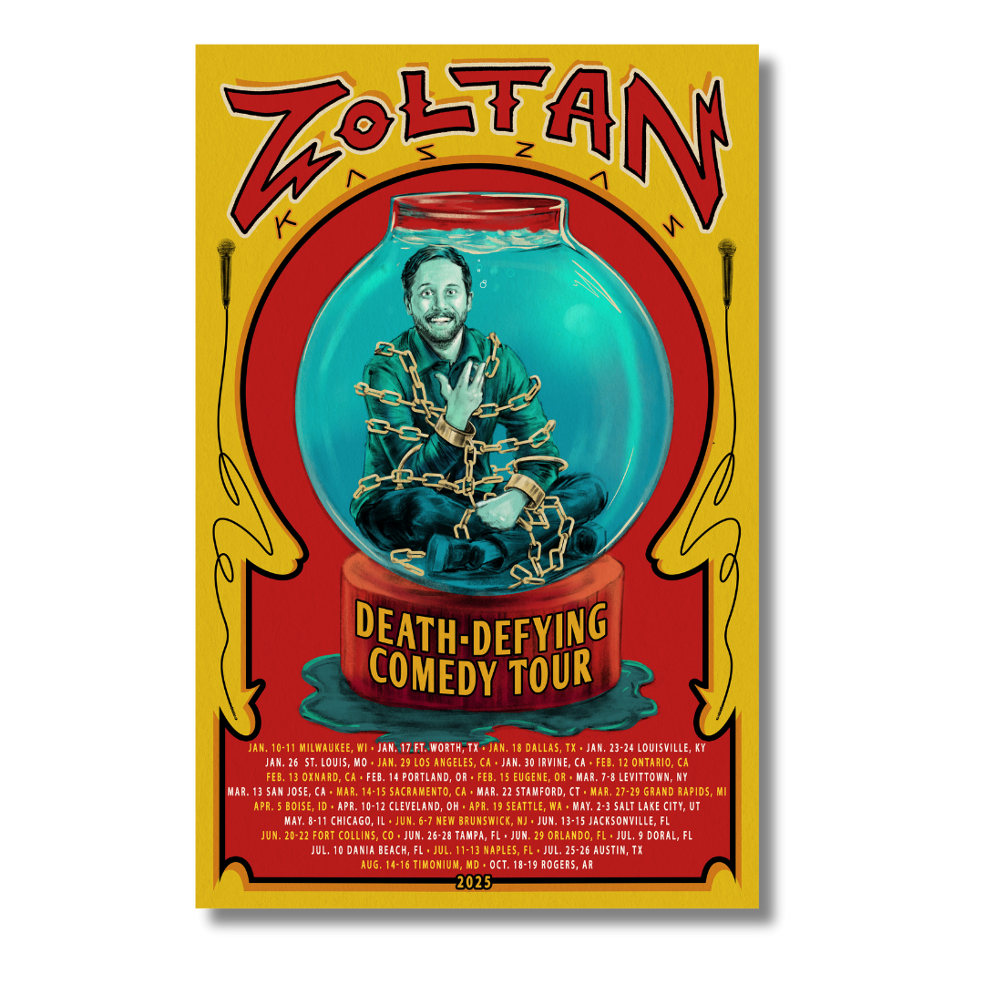 Death-Defying Comedy Tour 2025 - POSTER – Zoltan Comedy